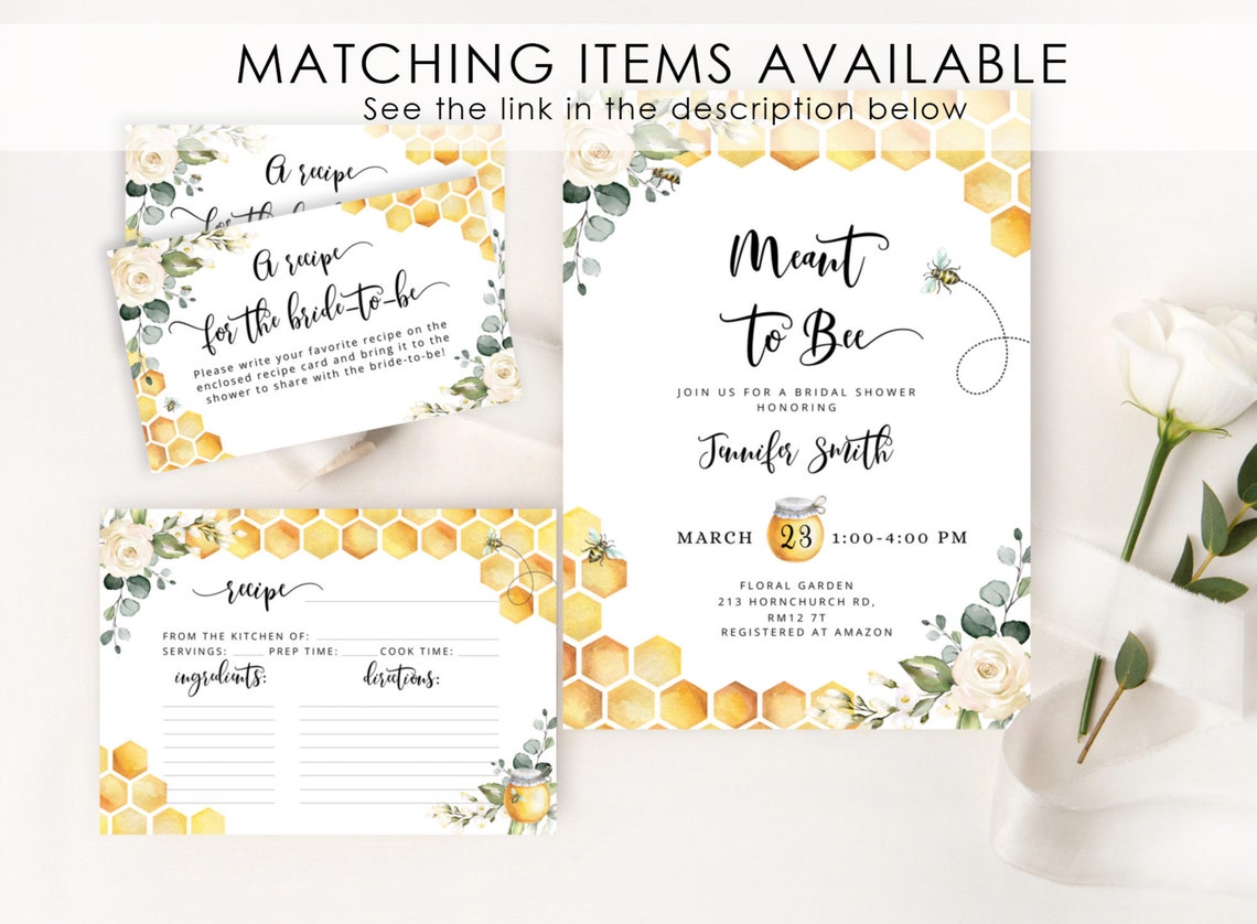 Bee Table Number Template. Printable Honey Bee Cards. Editable | Etsy