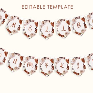 Editable Fall Pumpkin Banner. Little Pumpkin Birthday Party Banner ...