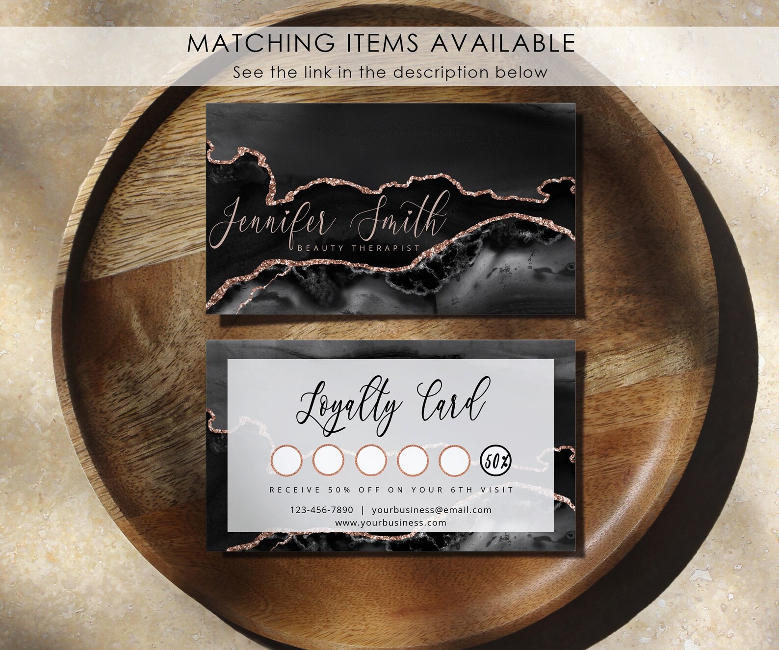 Price List Template. Black Rose Gold Price List Template. DIY | Etsy