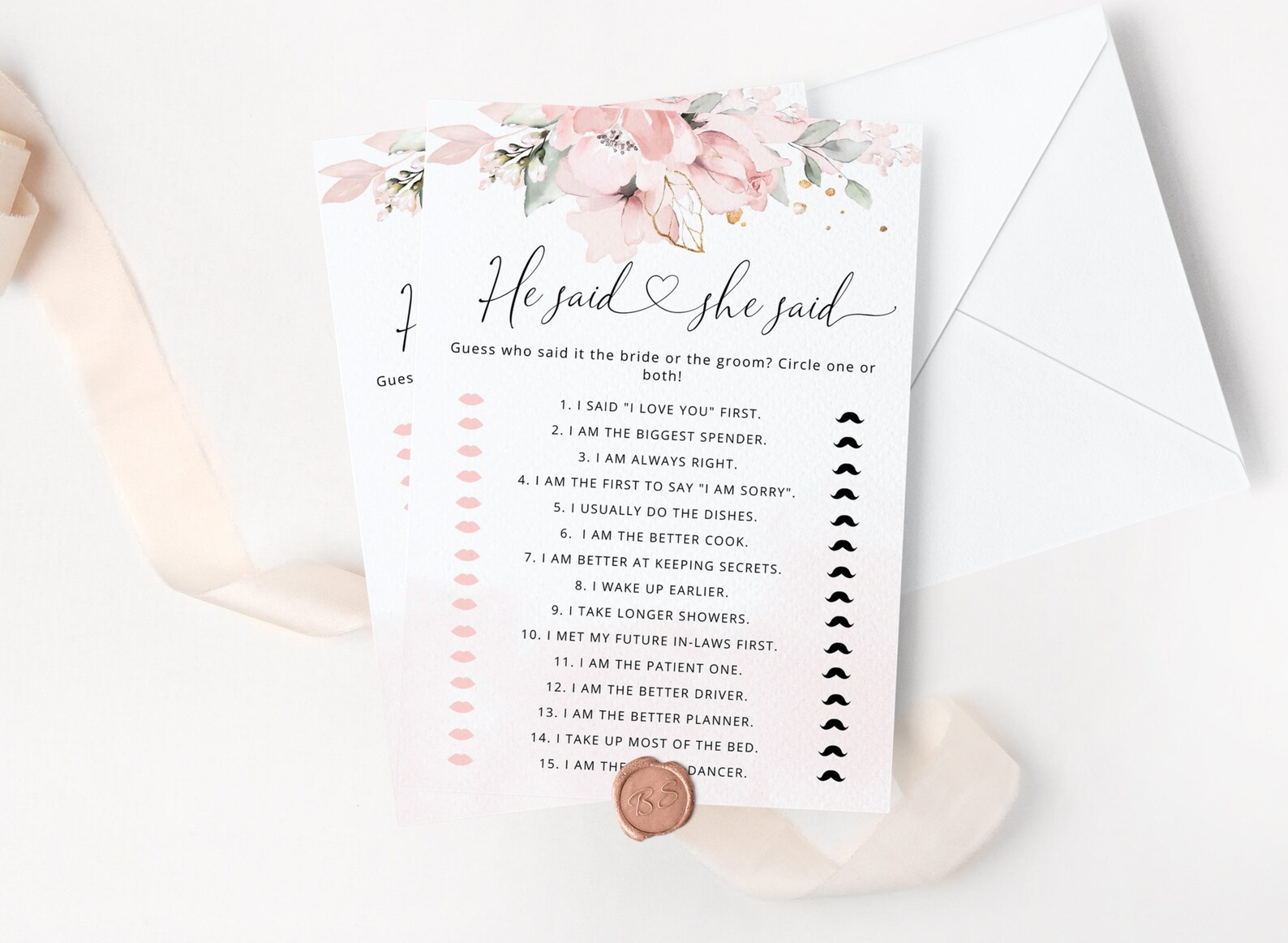 Favourite Memory With the Bride game. Blush gold Bridal Shower | Etsy
