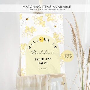 Little Honey Birthday Invitation Template. Minimalist Bumble Bee ...