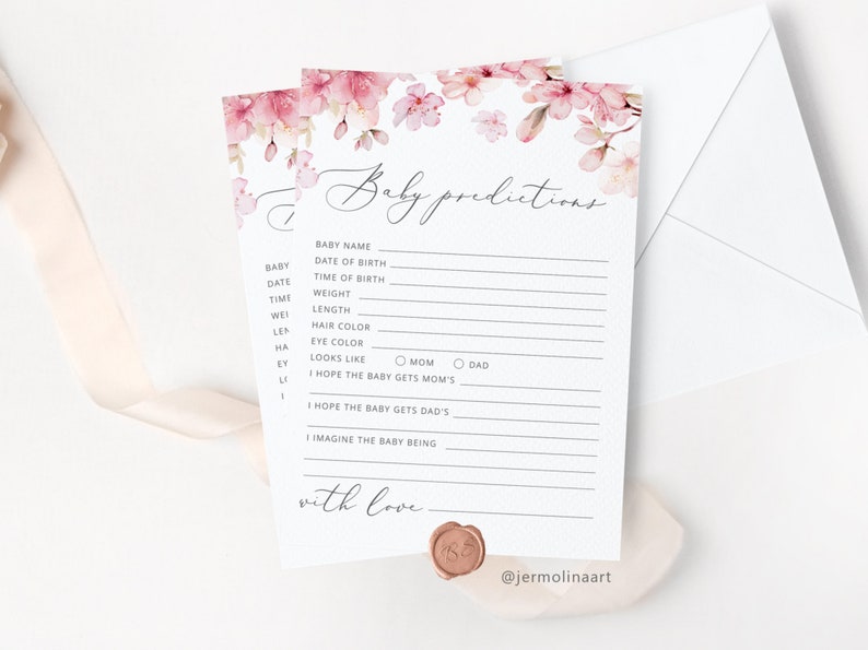 Cherry Blossom Baby Shower Games Bundle: Blush Pink Sakura (digital ...
