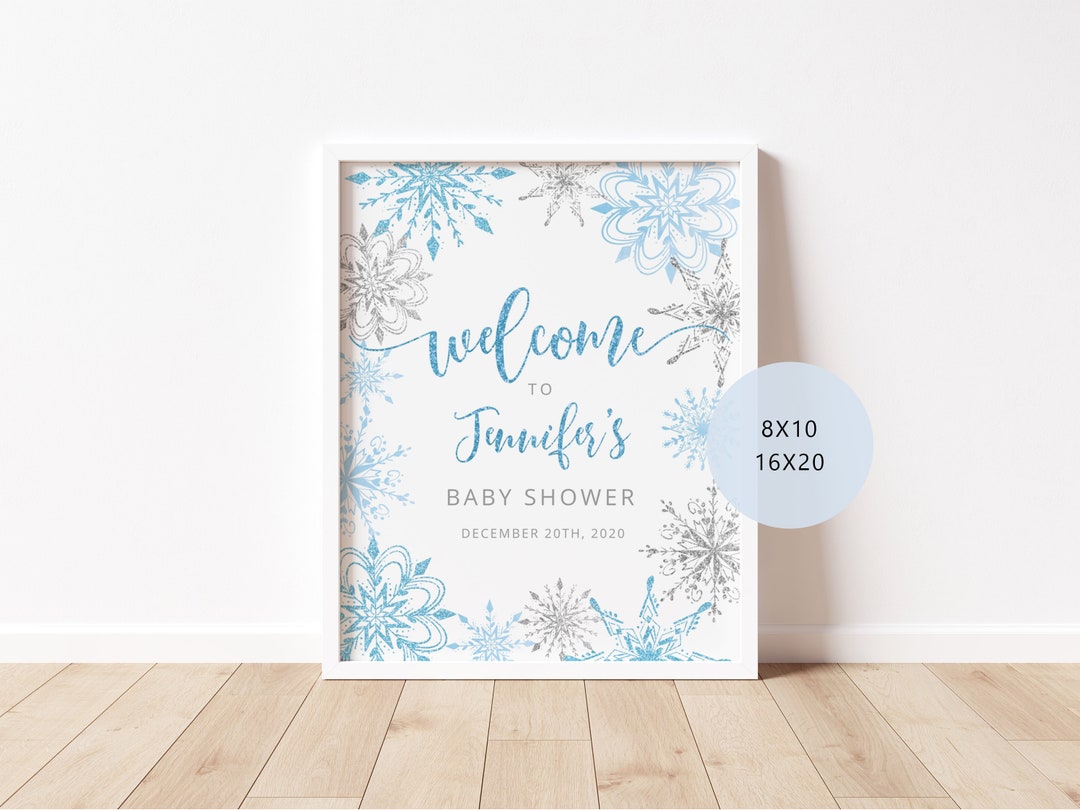 Baby It's Cold Outside Welcome Sign. Editable Winter Baby Shower ...