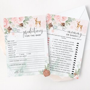Winter Deer Baby Shower Games Bundle. Blush Pink Oh Deer Baby Shower ...
