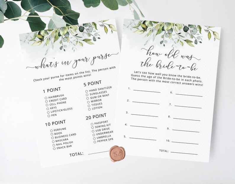 Favourite Memory With the Bride Game. Greenery Who Am I Bridal | Etsy