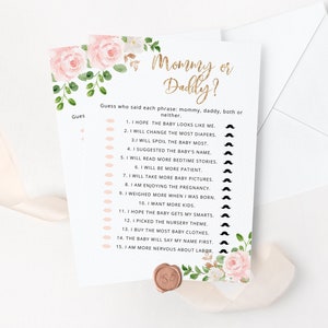 Floral Baby Shower Games Bundle. Blush Pink Gold Baby Shower Games ...