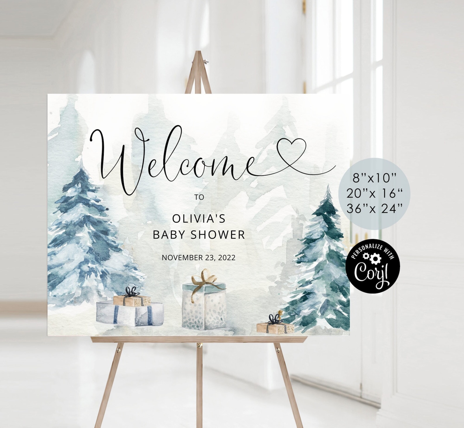 Baby It's Cold Outside Welcome Sign. Editable Winter Baby - Etsy