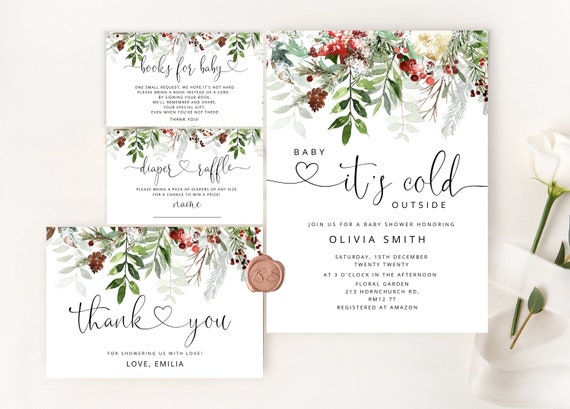 Templates Invitations & Announcements Printable Invitation BCNB Winter ...