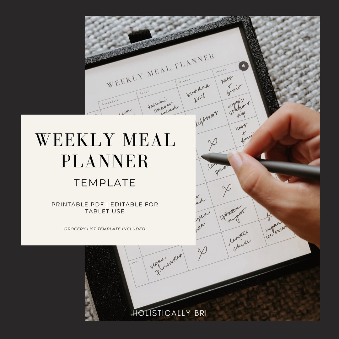 PRINTABLE, DIGITAL Meal Planner | Meal Planner Template | Simple Meal ...