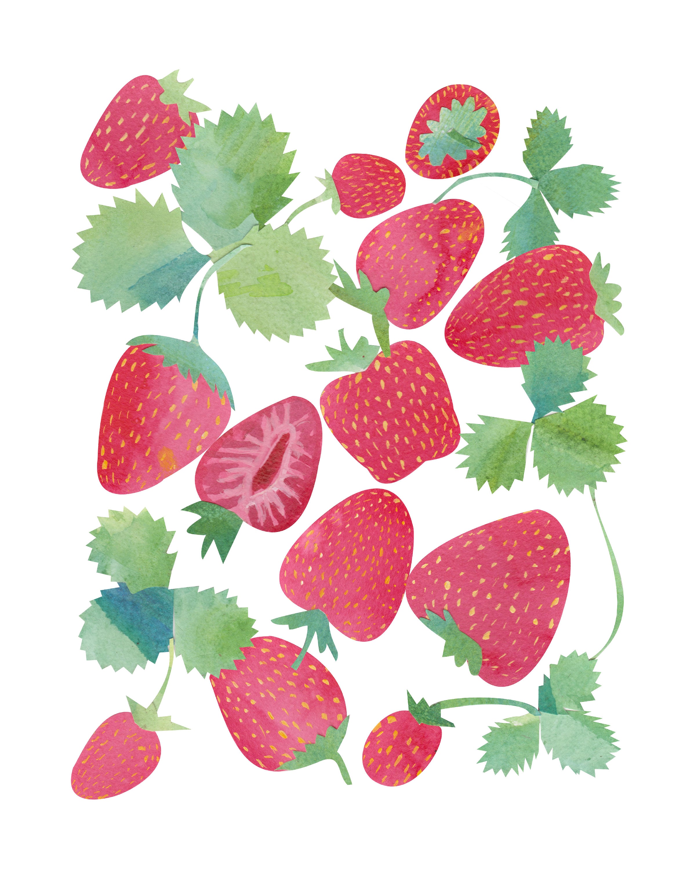 Fruit Art Prints Set of 6 8x10 Unframed - Etsy