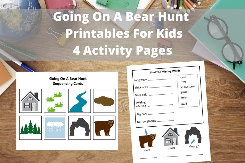 Going on A Bear Hunt Printables for Kids, Sequencing Cards, Story Board ...
