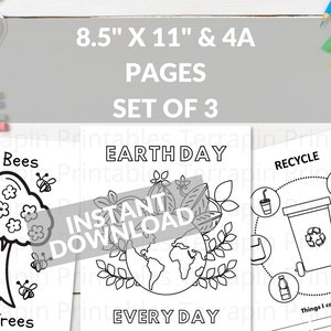 Earth Day Printable for Kids, Earth Day Every Day Coloring Pages ...