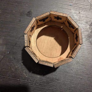 Jewish Tea Light Ten Sided Wood With Glass Votive - Etsy