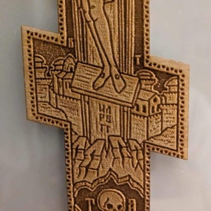 Orthodox Three Bar Cross Wood Magnet. Russian Style - Etsy