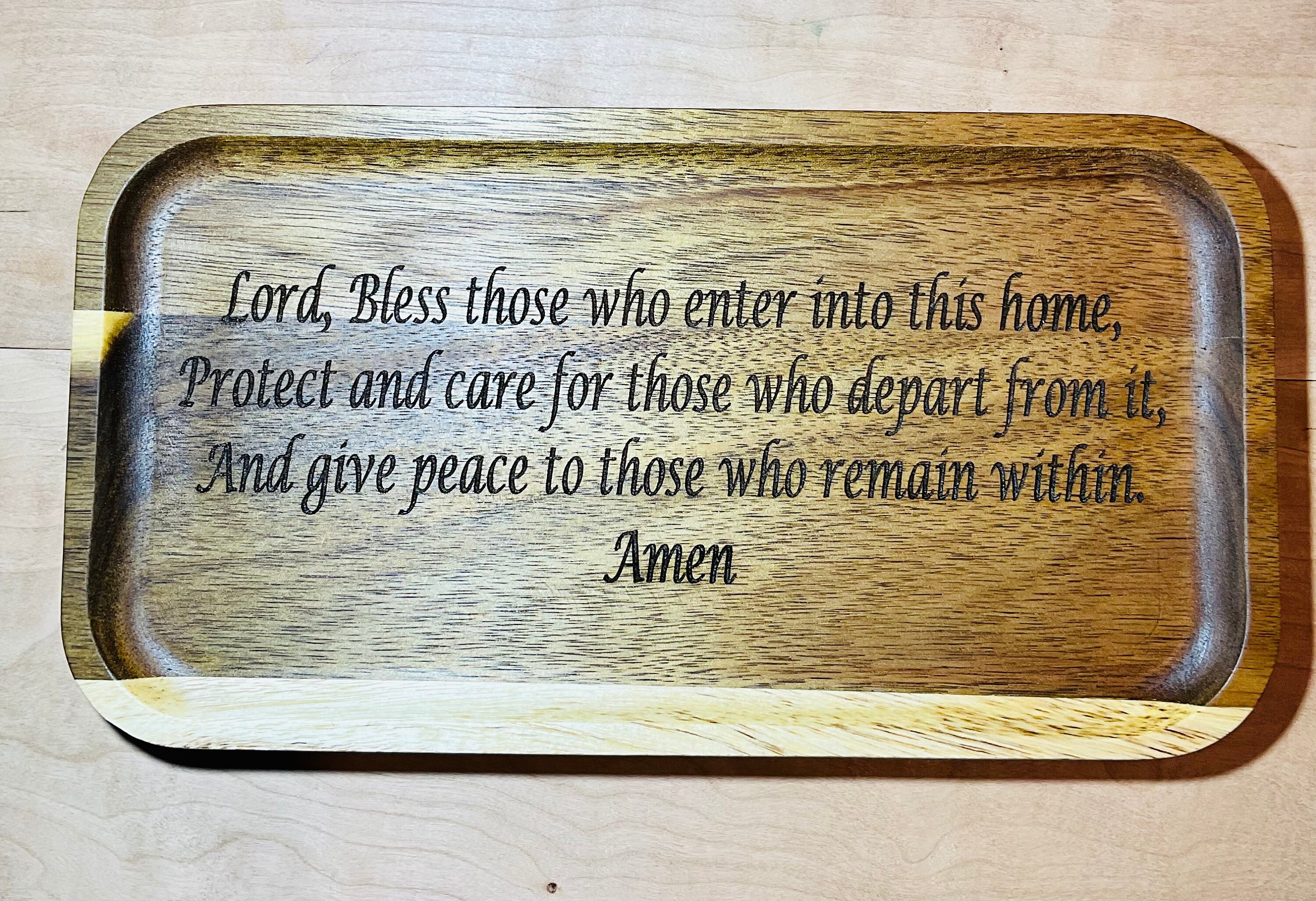 Acacia Wood Catch All Tray - Etsy