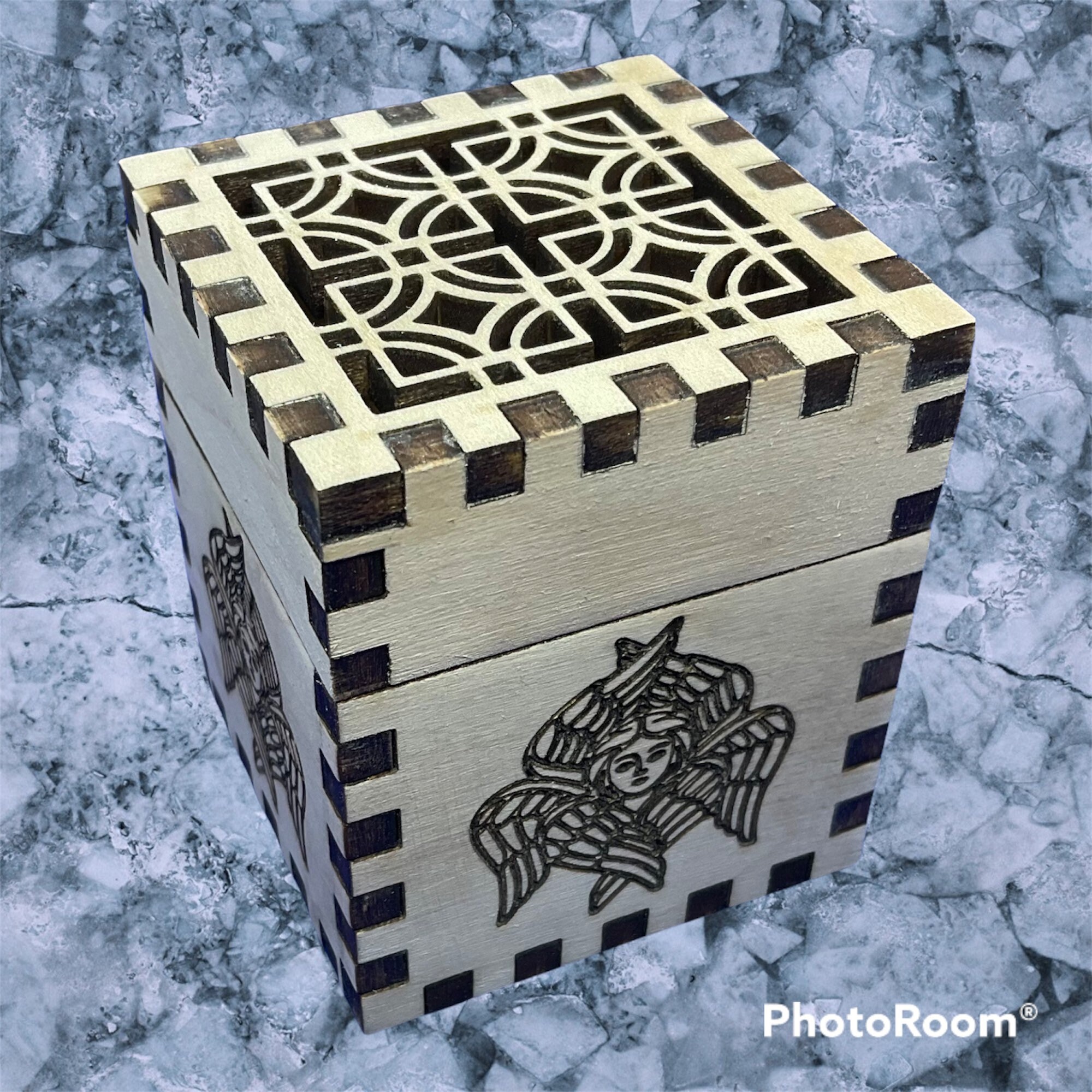 Handcrafted Seraphim Maple Wood Box With Lattice Work: - Etsy
