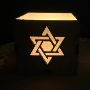Jewish Tea Light Candle Box - Etsy