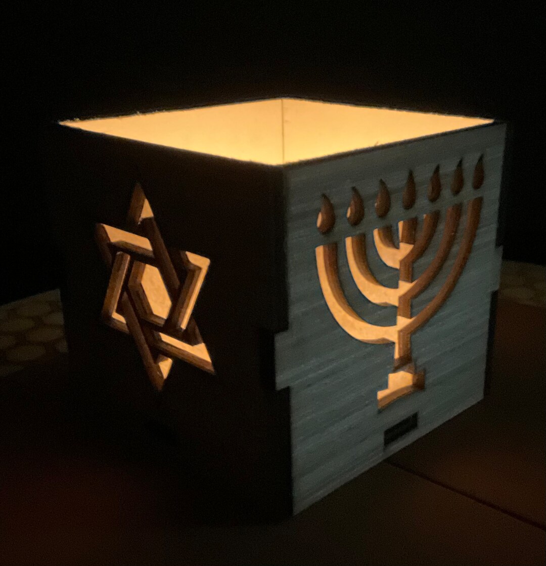 Jewish Tea Light Candle Box - Etsy