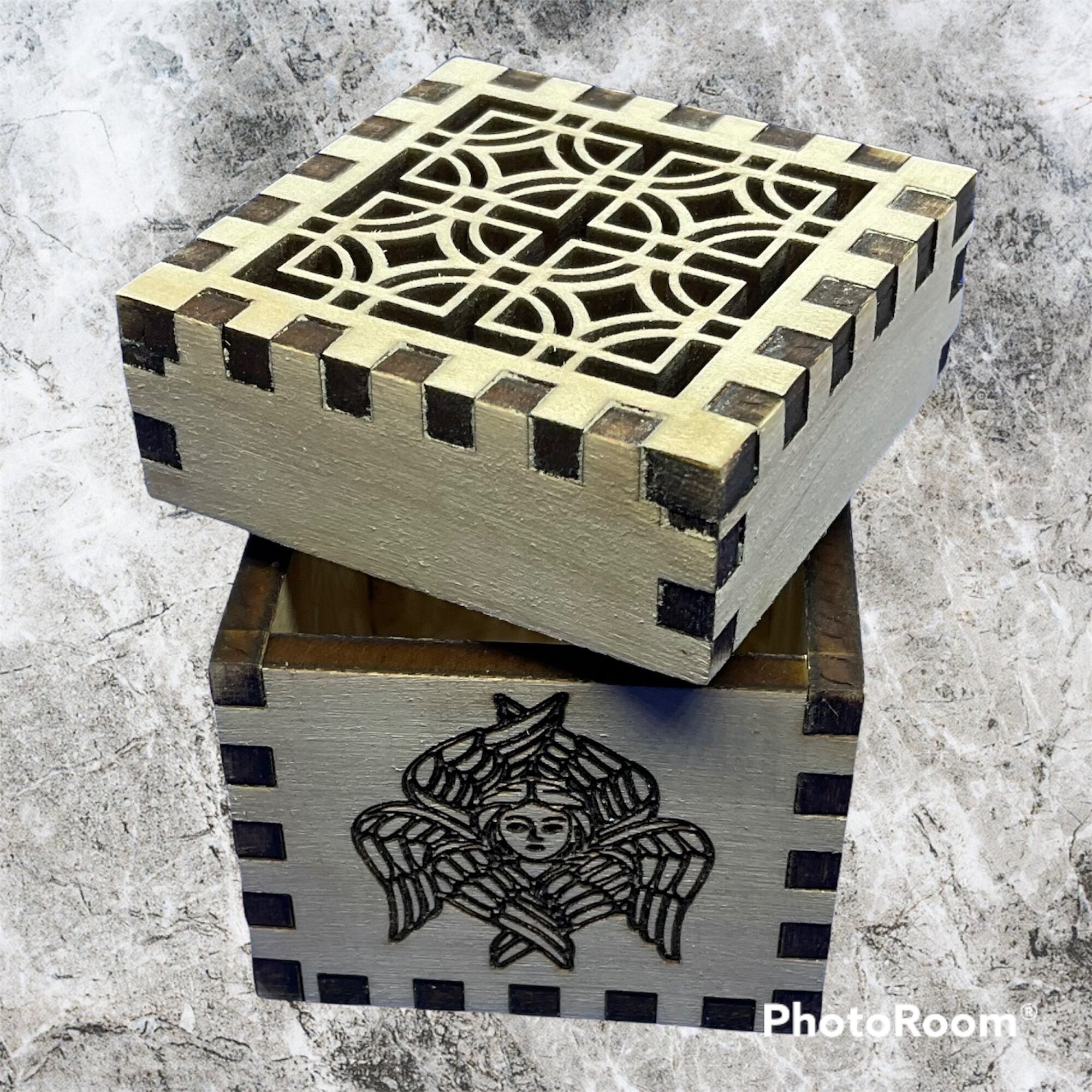 Handcrafted Seraphim Maple Wood Box With Lattice Work: - Etsy