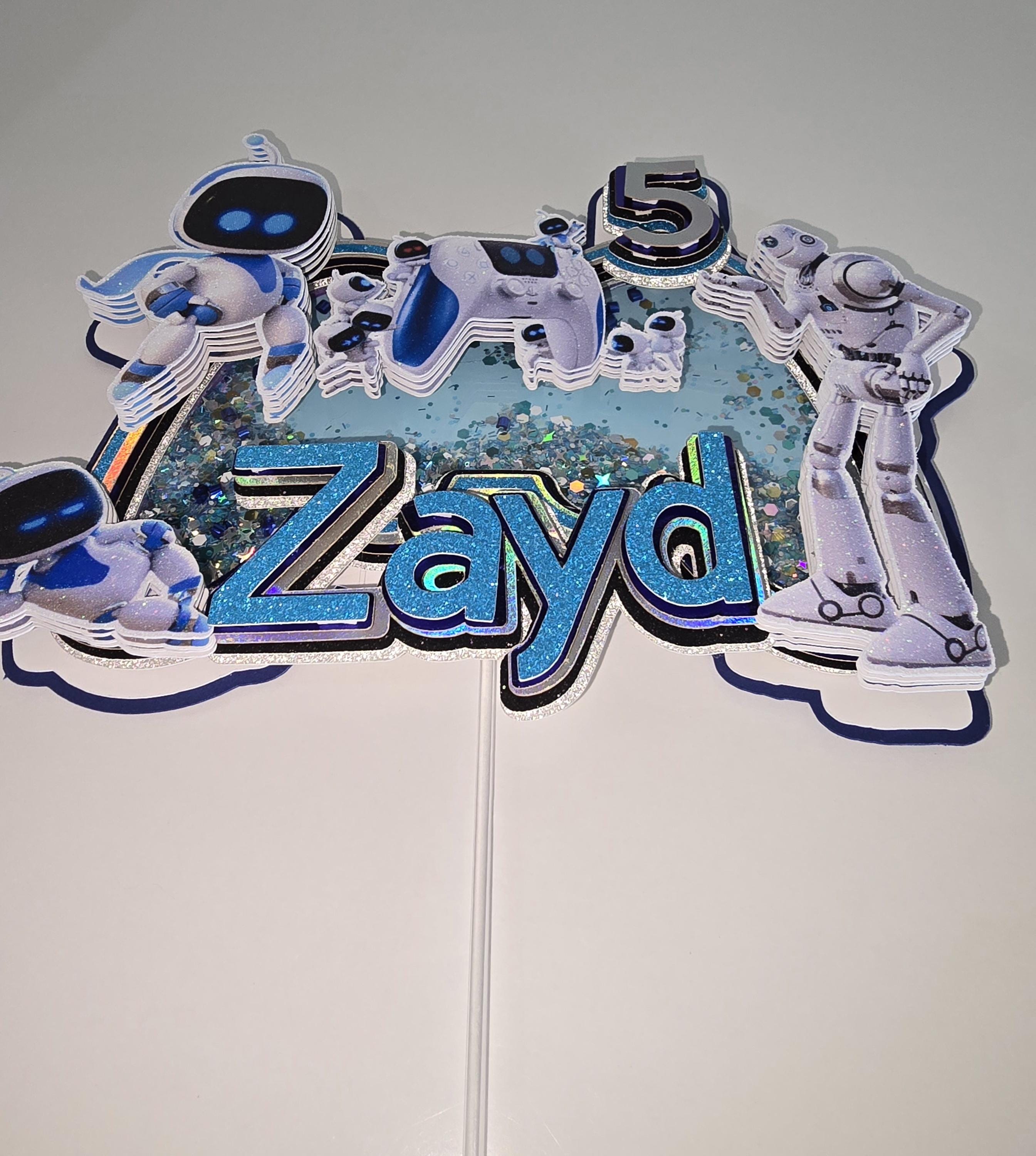 Personalized 3D Glitter Cartoon Cake Toppers for Children's Birthdays ...