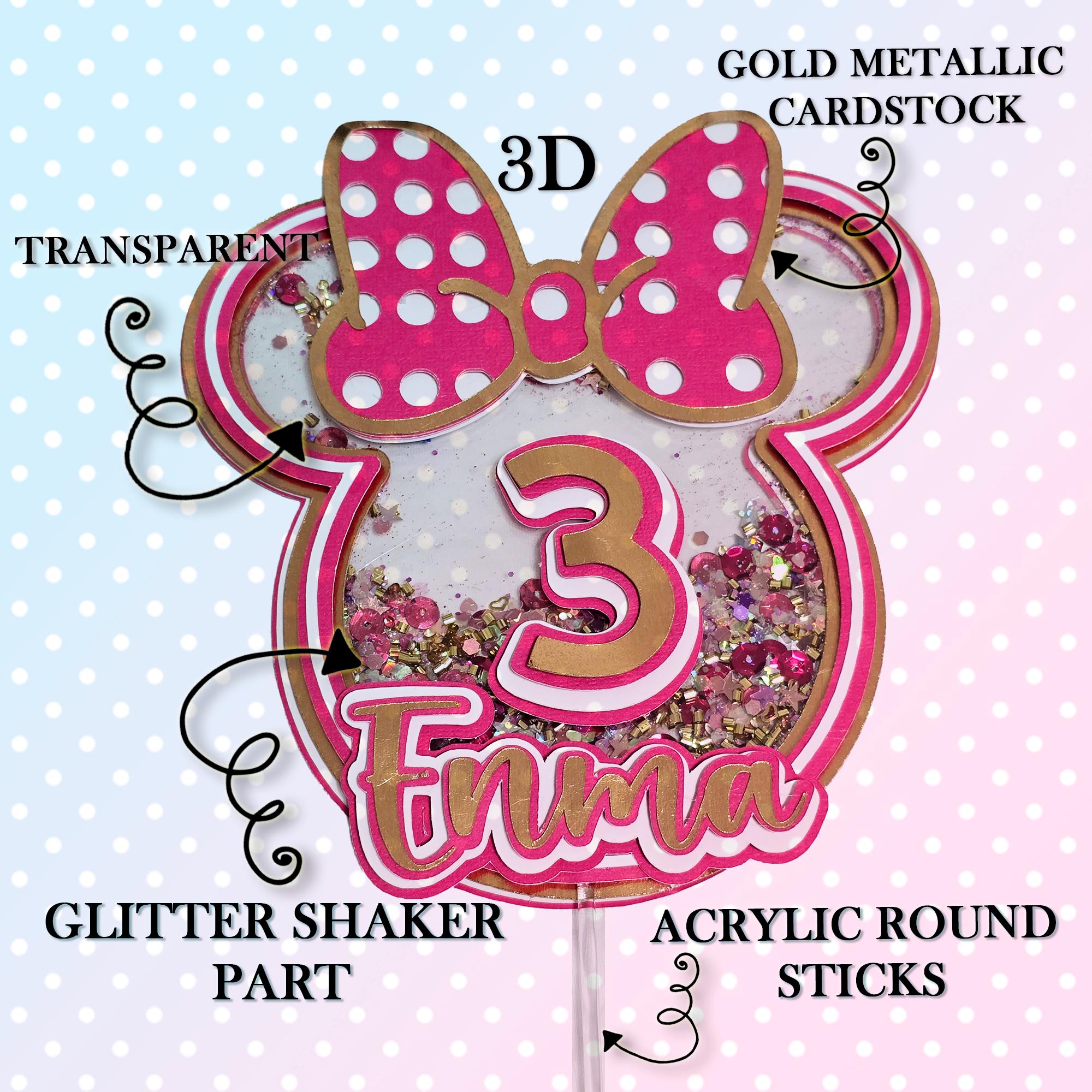 Personalized 3D Glitter Cartoon Cake Toppers for Children's Birthdays ...
