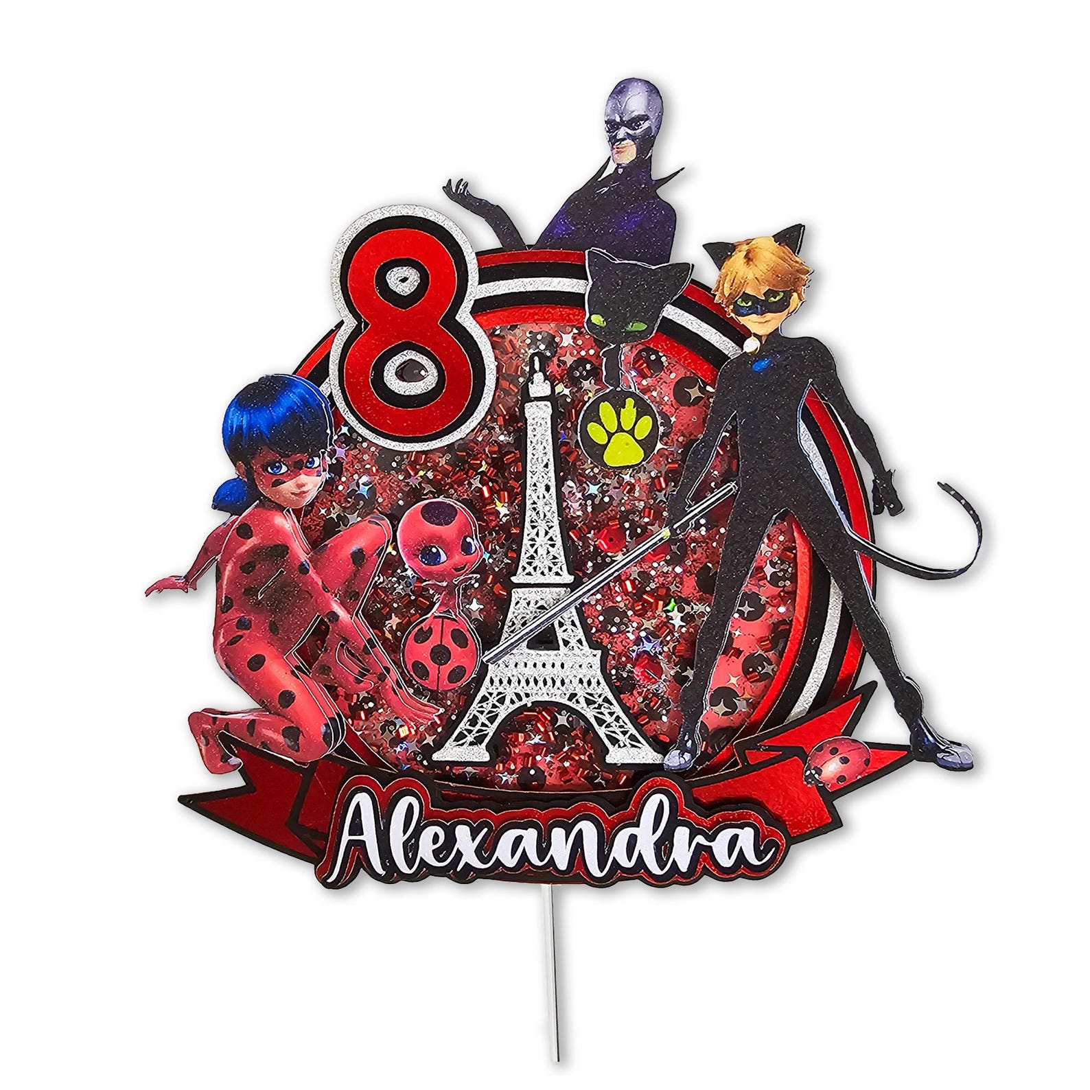 Personalized 3D Glitter Cartoon Cake Toppers for Children's Birthdays ...