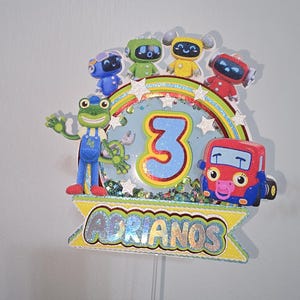Personalized 3D Glitter Cartoon Cake Toppers for Children's Birthdays ...