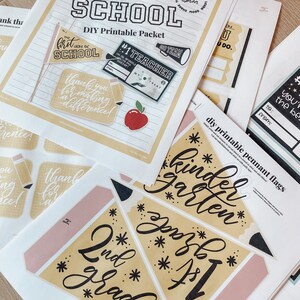 DIY Back to School Printable Pennants, Cards, Thank Yous for Teachers ...