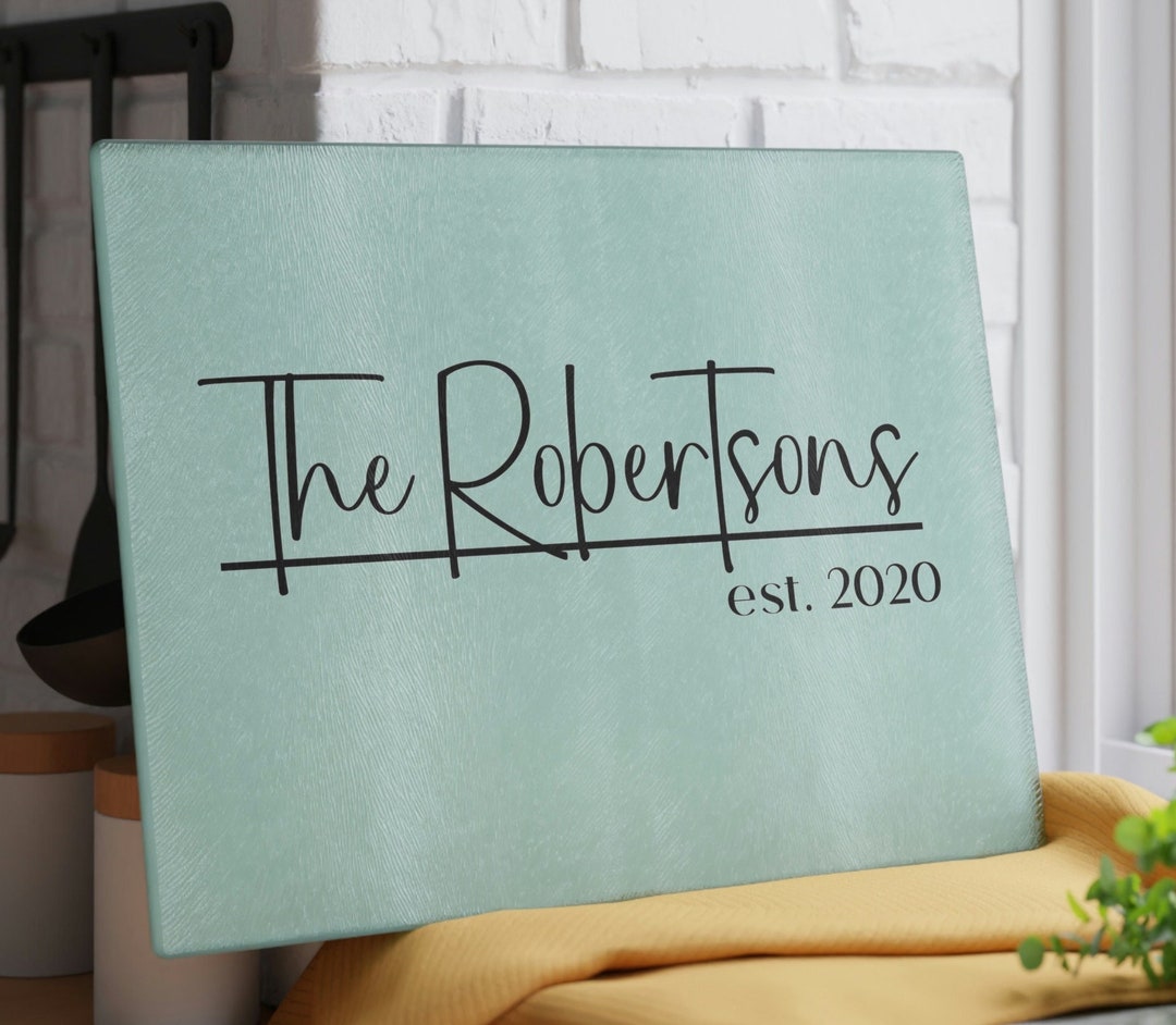 Glass Cutting Board Custom Personalized Gift for Wedding Gift ...