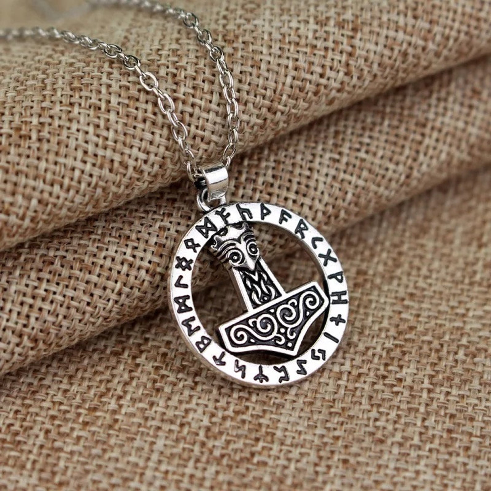 Mjolnir With Viking Runes - Etsy