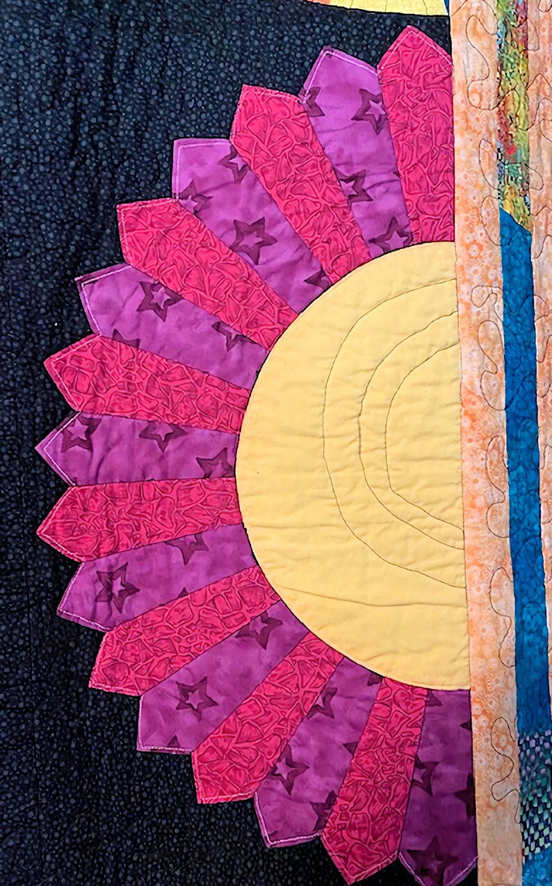 Flowers Galore Quilt Pattern Dresden Plates Blades Applique Foundation ...