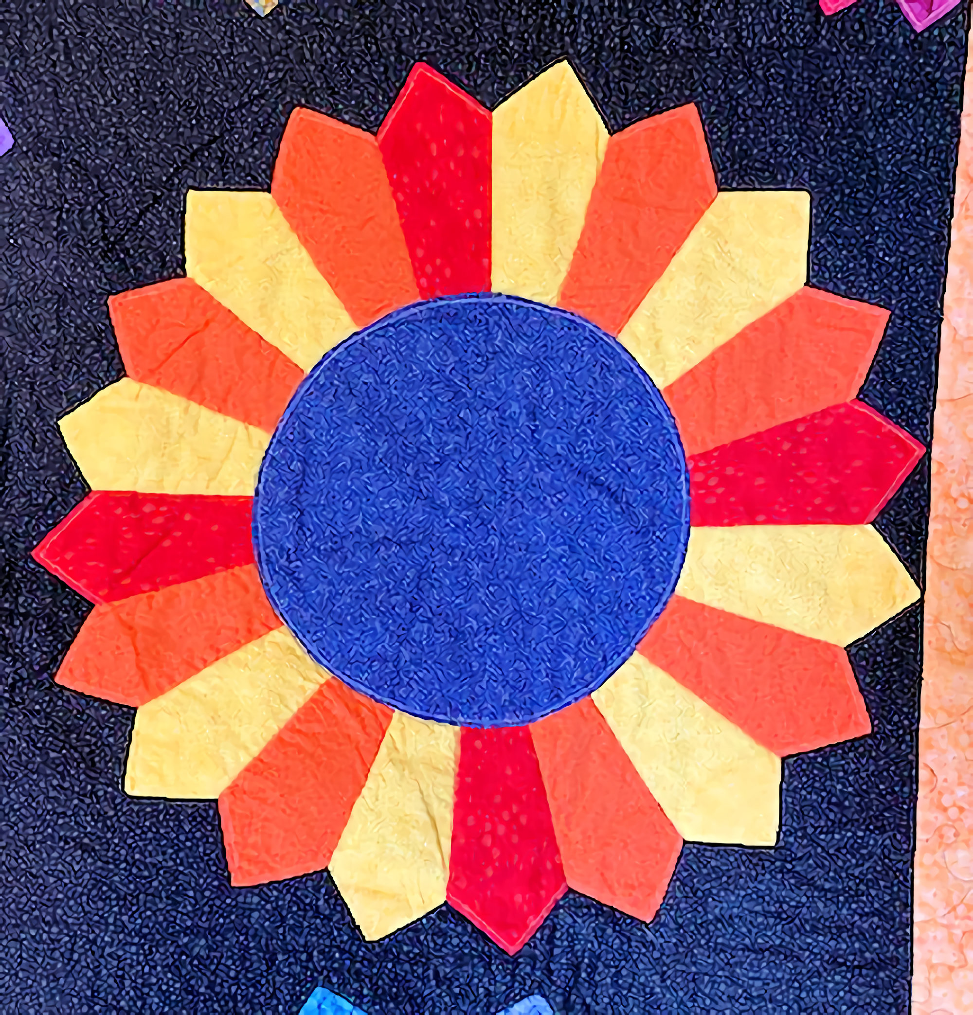 Flowers Galore Quilt Pattern Dresden Plates Blades Applique Foundation ...