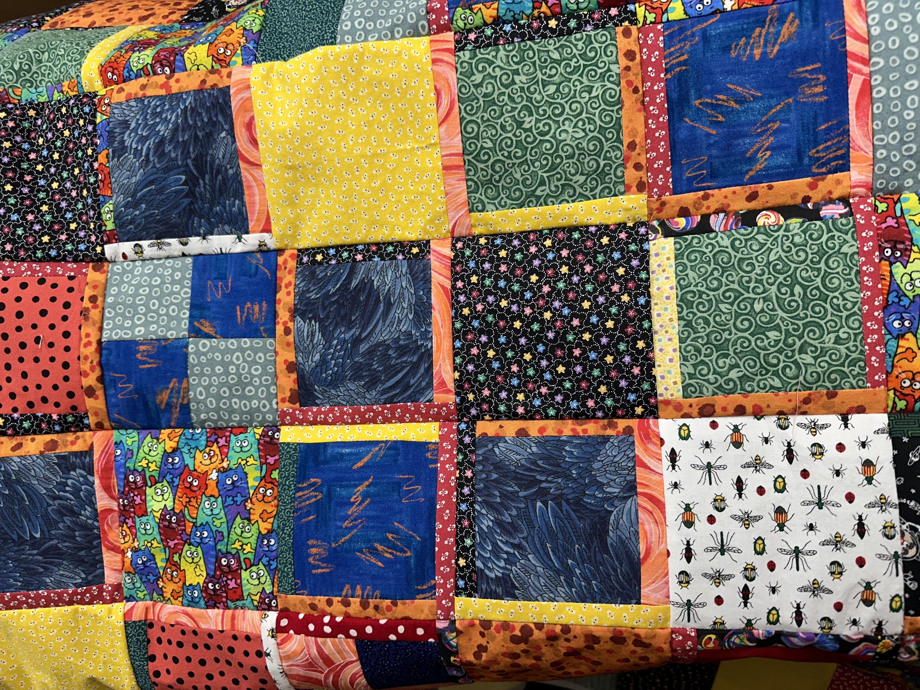 Scrappy Blocks Quilt Pattern Multiple Sizes Scrap Buster - Etsy