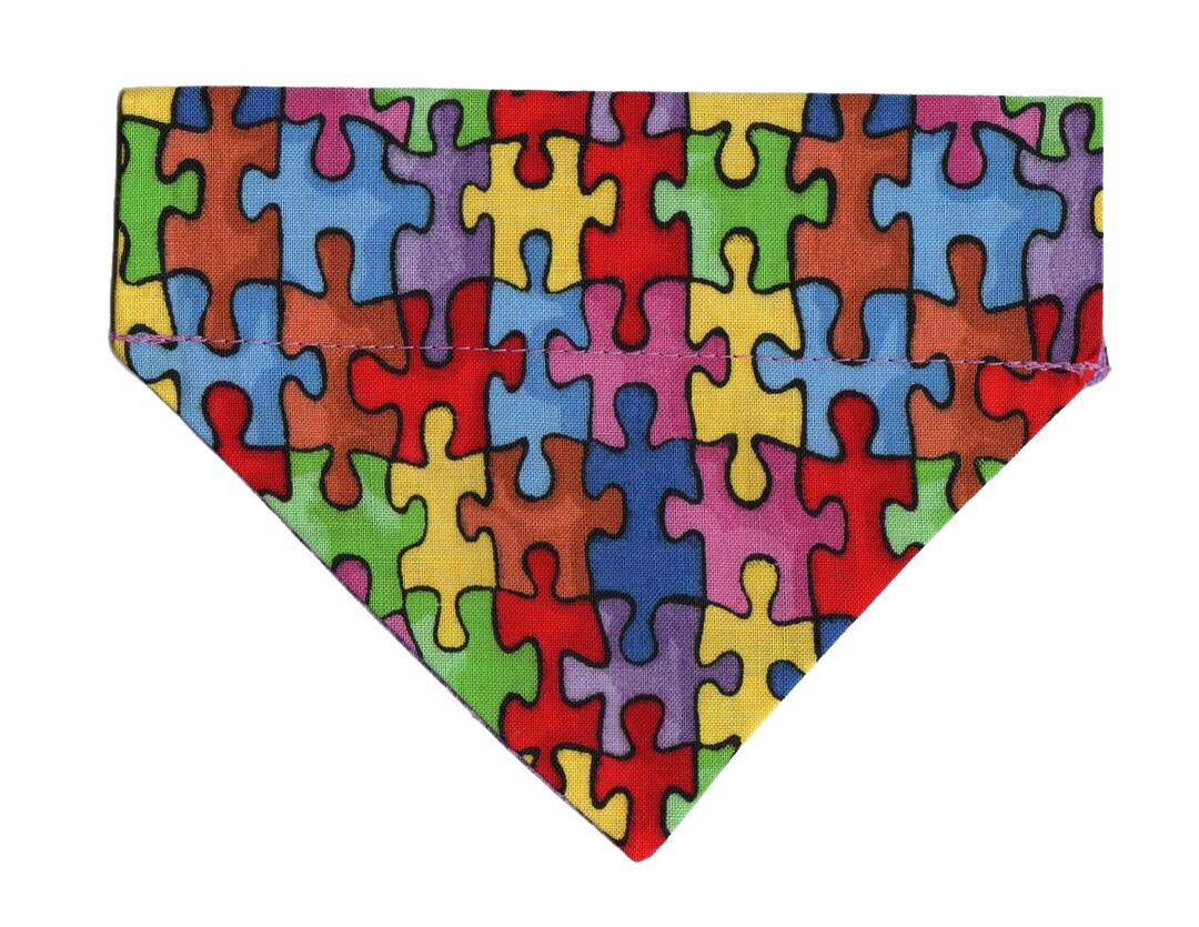 AUTISM PUZZLE Puppy Dog Bandana Teacup Dog Bandana Cat - Etsy