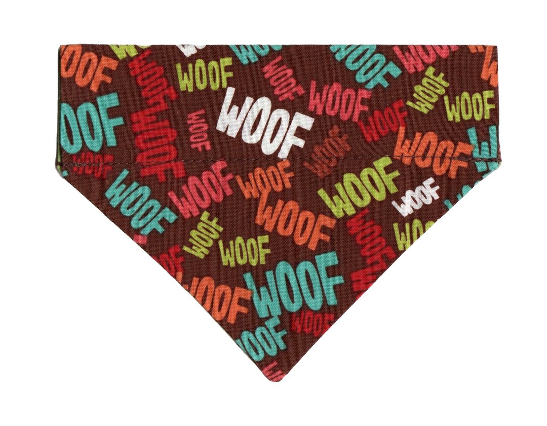 WOOF WOOF Puppy Dog Bandana, Teacup Size Dog Bandana, Scarf for Small ...
