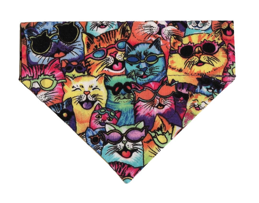 COOL CATS Cat Bandana, Cats in Sunglasses Bandana, Cats in Shades ...