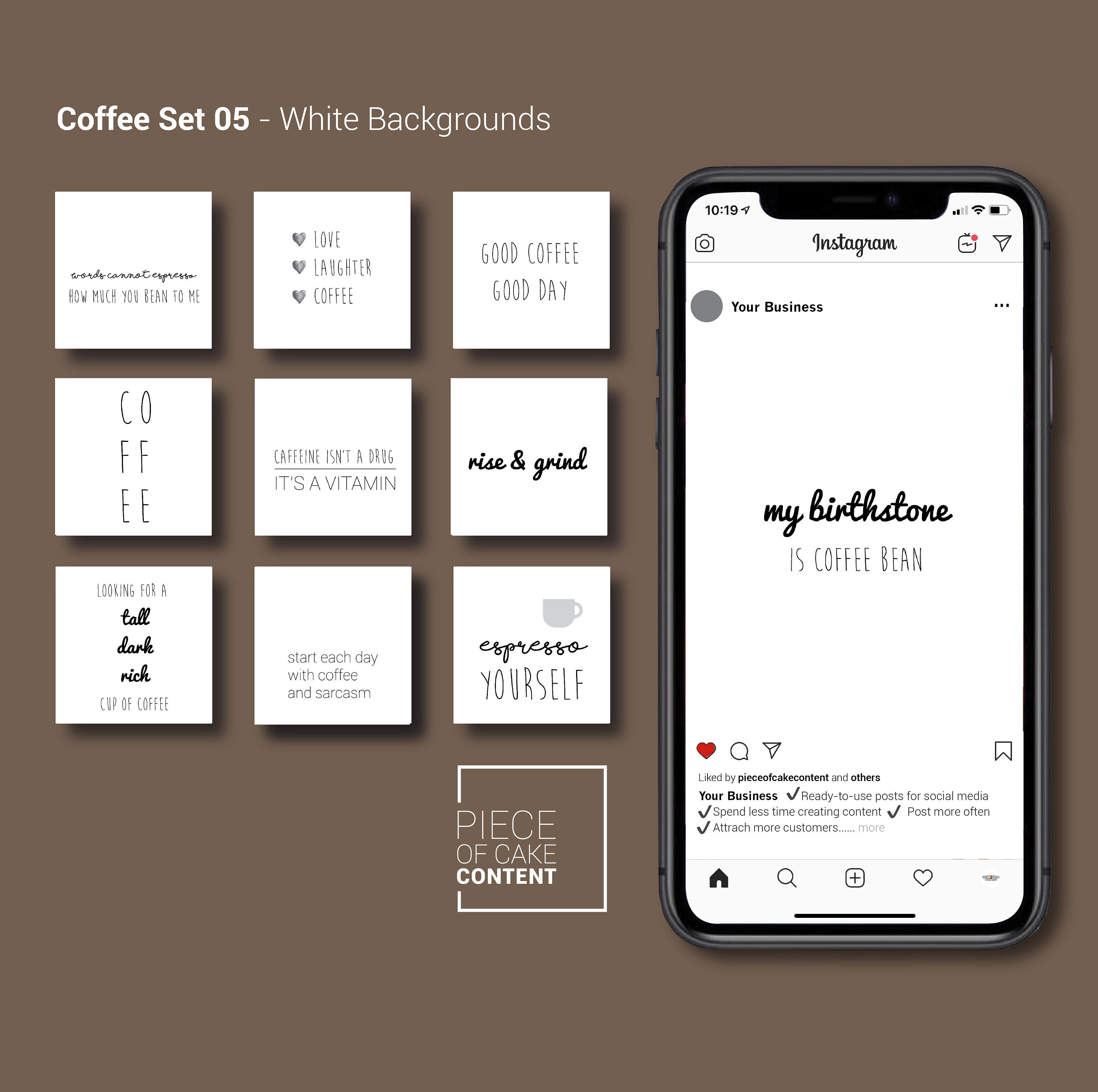 Coffee Quotes Social Media Posts Coffee Download - Etsy