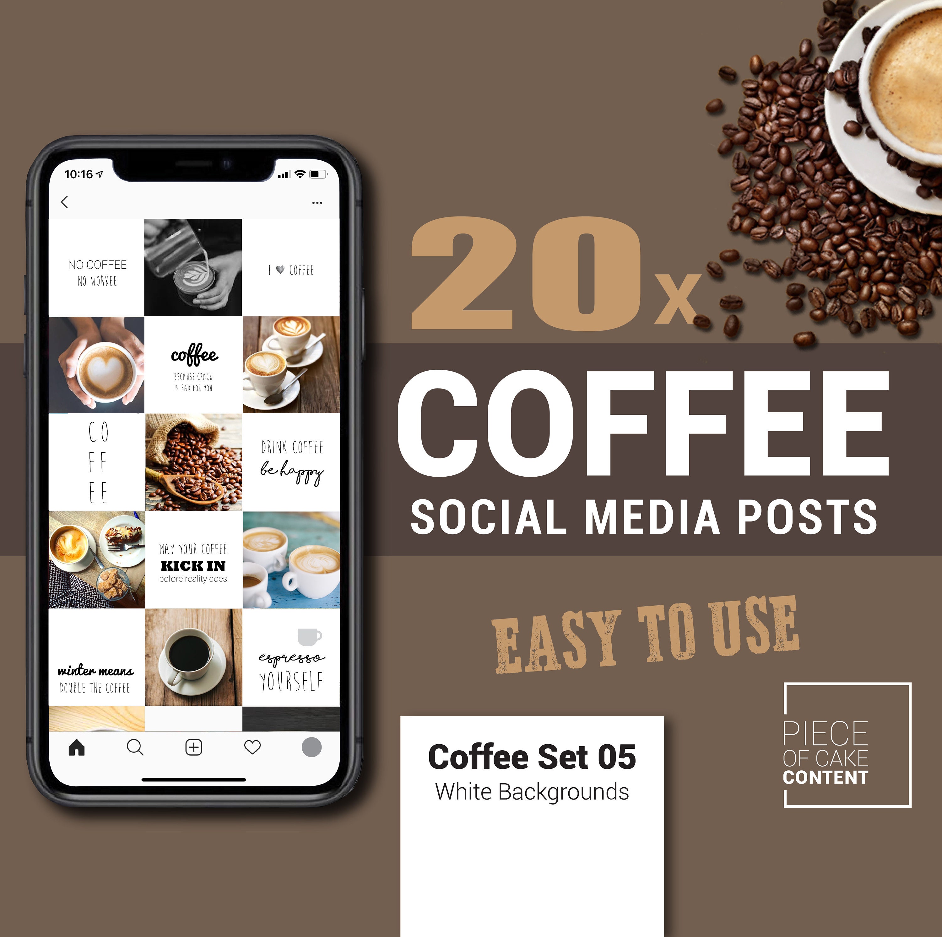 Coffee Quotes Social Media Posts Coffee Download - Etsy