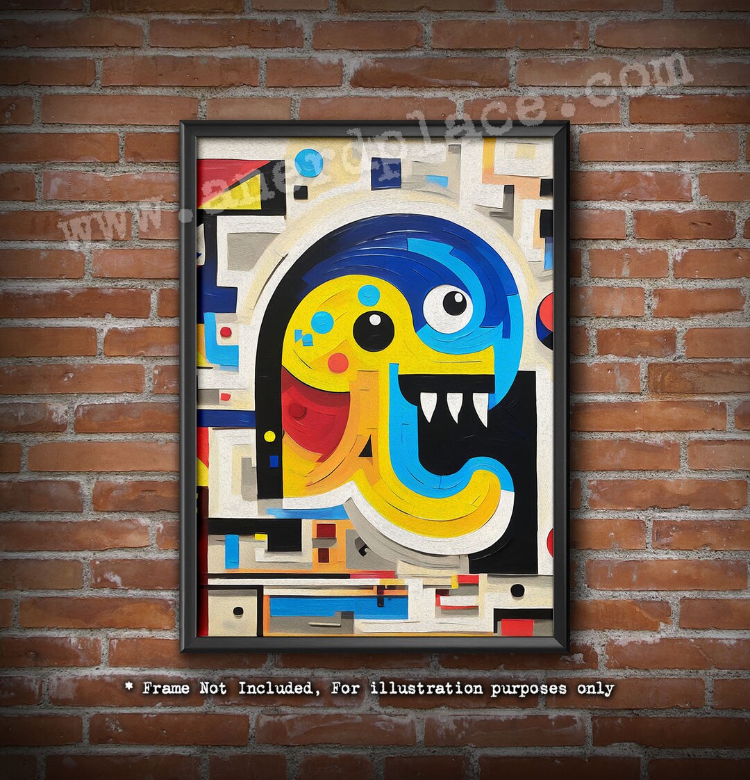 Pac Man Deconstructed 5 - Wall Art Print Surreal Abstract Home Décor ...