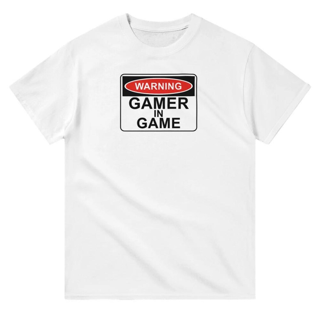 Nerd Gift | Gamer in Game Warning Sign - Heavyweight Unisex Crewneck T ...