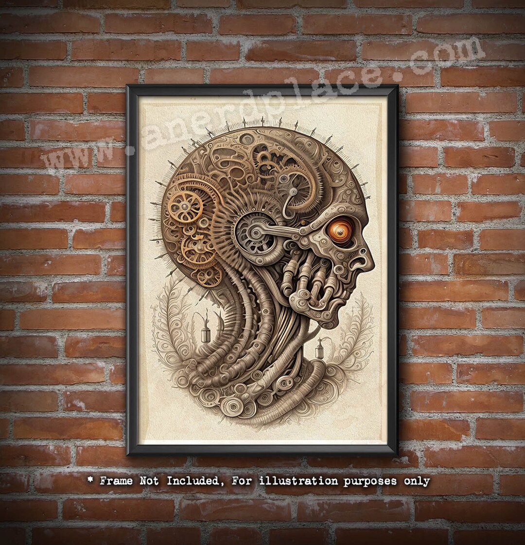 Biomechanical 3 - Futuristic Wall Art Print Nerd Geek Surreal Different ...