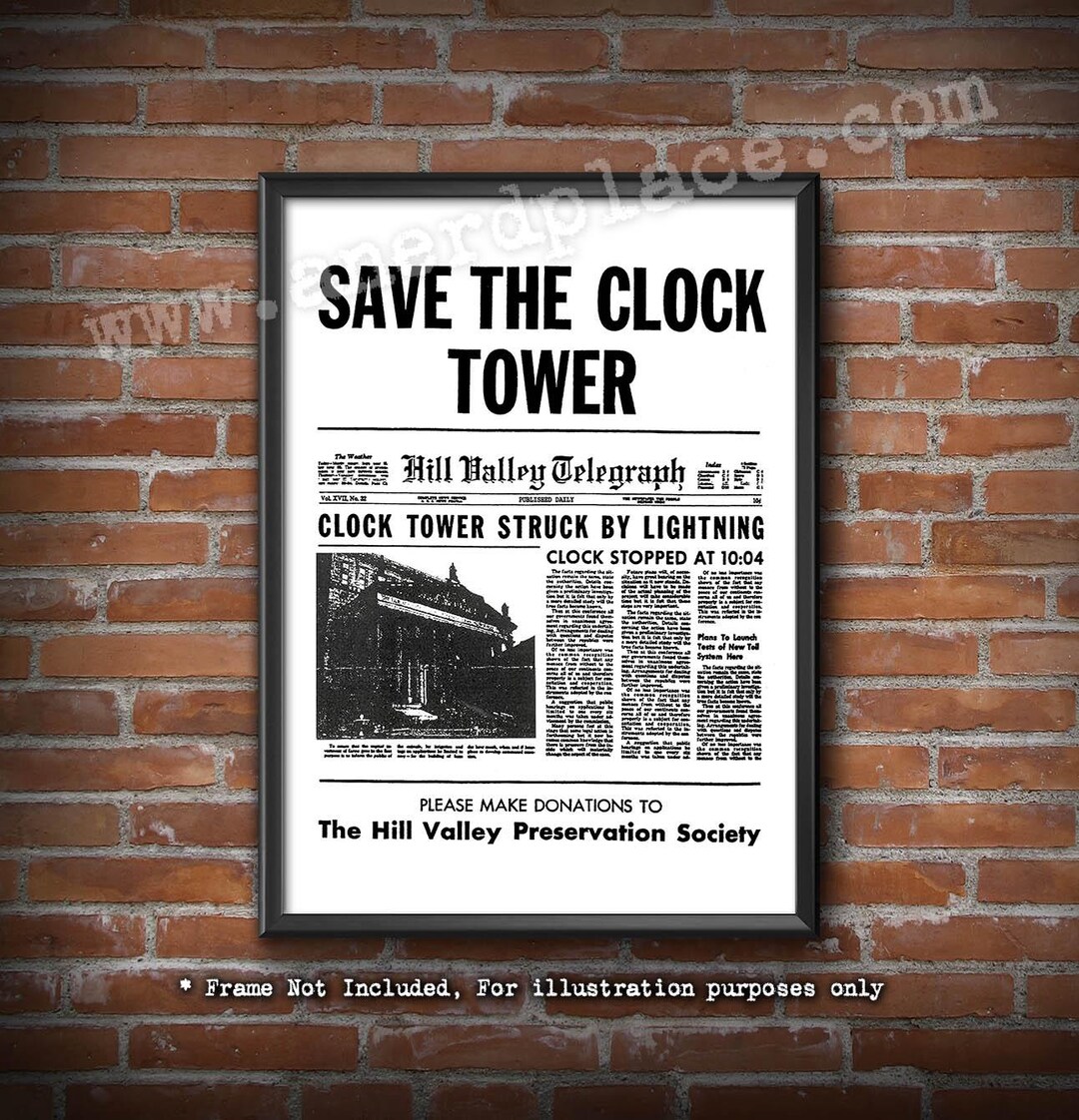 Save the Clock Tower - Digitally Painted Wall Art Print - Home Decor ...