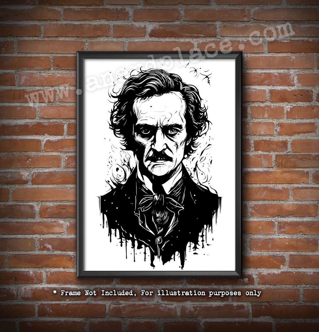 Mr Edgar Allan Poe - Horror Wall Art Print Home Décor Gift Nerd Gift ...