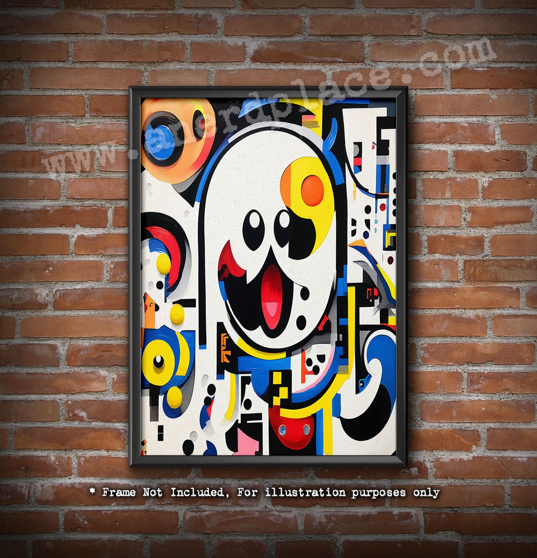 Pac Man Deconstructed 2 - Wall Art Print Surreal Abstract Home Décor ...