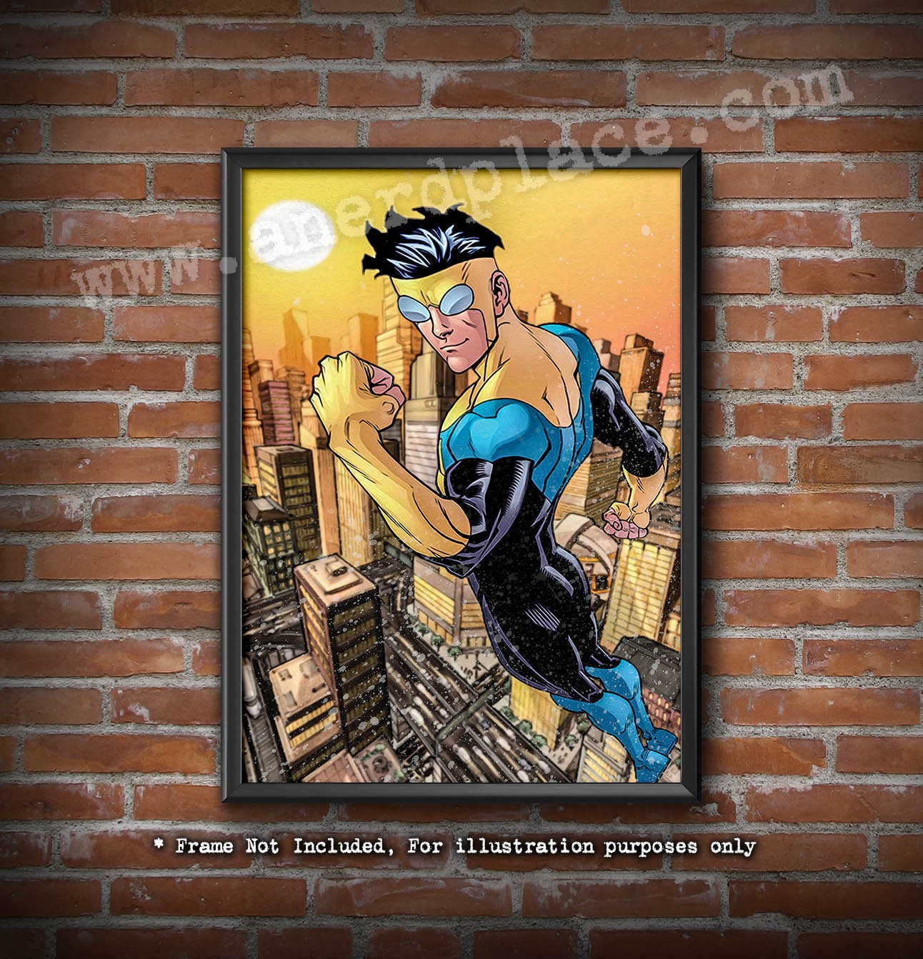 Invincible V2 Comic Tribute Painted Art Print for Man Cave Comic Book ...