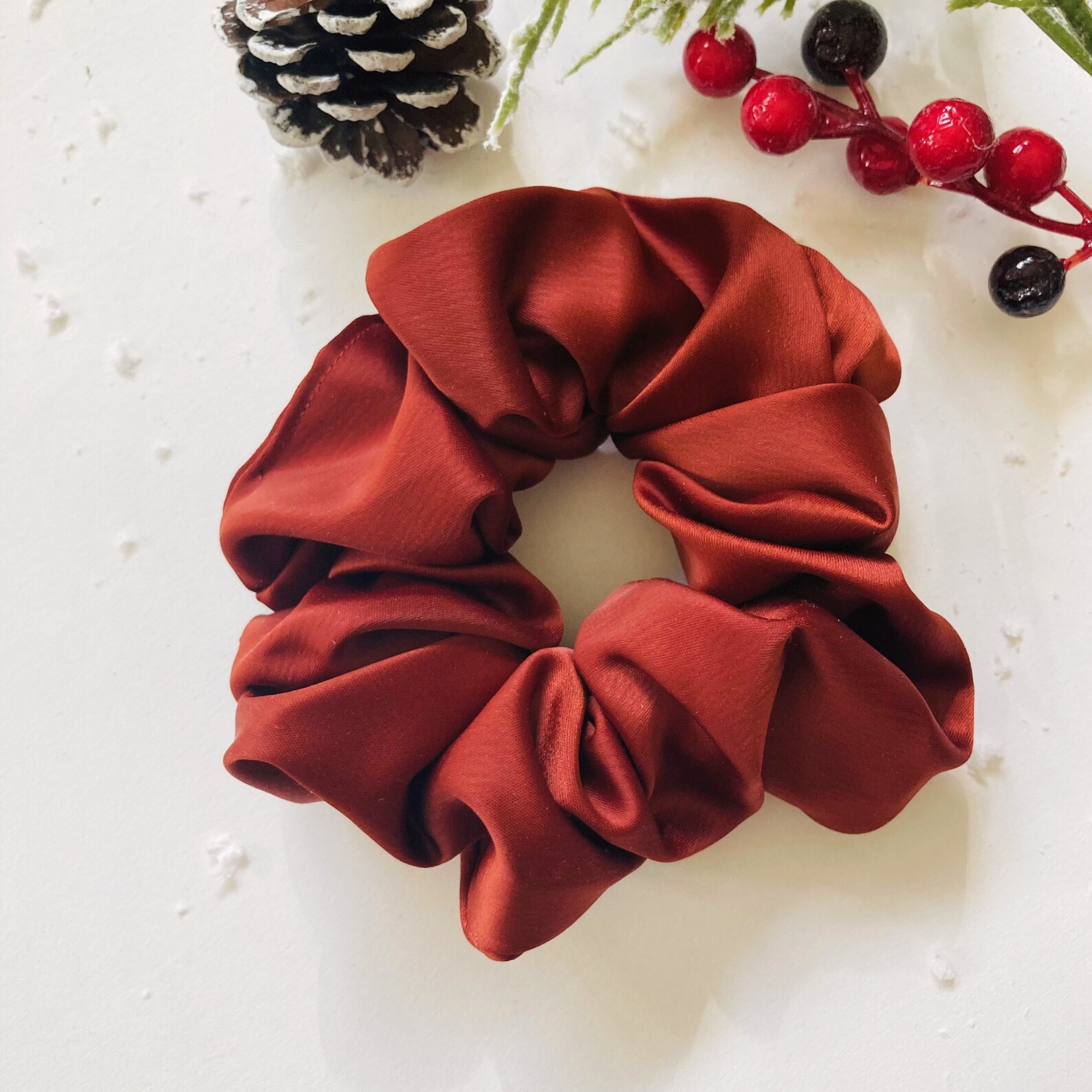 Winter Silk Scrunchie Pack Christmas Hair Satin Scrunchies - Etsy