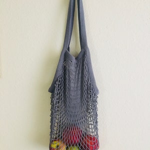 2 Mesh Market Bags, Cotton String Bag, Mesh Grocery Tote, Net Shopping ...