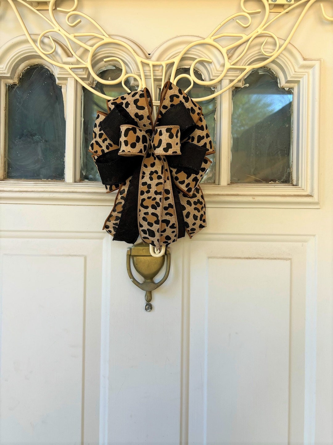 Leopard Bow, Animal Print Bow for Wreath, Leopard Bow for Lantern ...