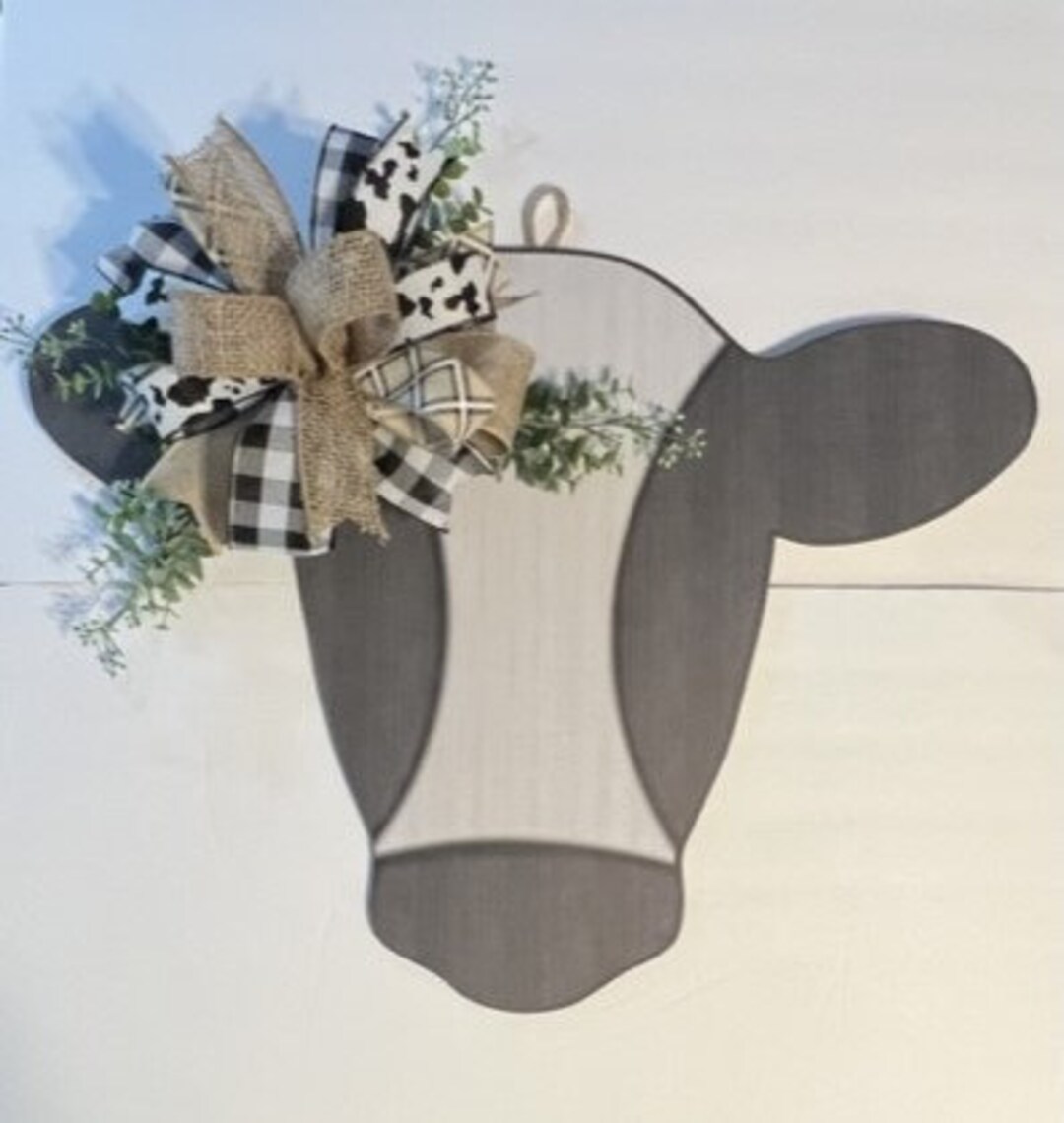 Cow Print Door Hanger, Welcome Door Decor, Animal Print Decor - Etsy