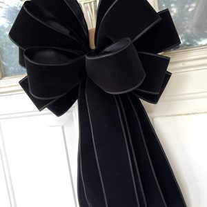 Black Velvet Christmas Tree Bow for Wreath, Lantern Bow Decoration, Black Velvet Ribbon - Etsy
